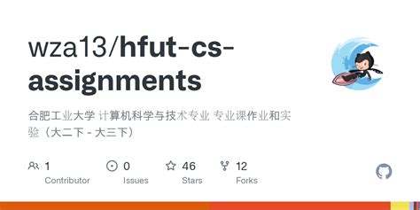 Github Wza Hfut Cs Assignments