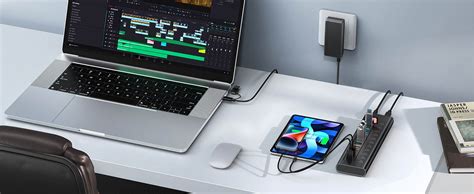 Acasis 11 Port Usb C 5gbps Smart Charging Hub Splitter Powered Switch