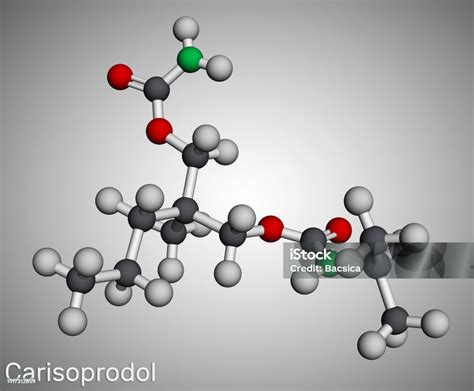 카리소프로돌 분자 그것은 고통스러운 근골격계 조건에서 사용되는 근육 이완제입니다 분자 모델 3d 렌더링 3차원 형태에 대한 스톡 벡터 아트 및 기타 이미지 Istock