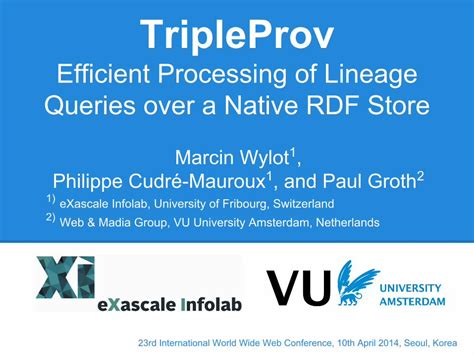 Pdf Tripleprov Efficient Processing Of Lineage Queries Over A Native