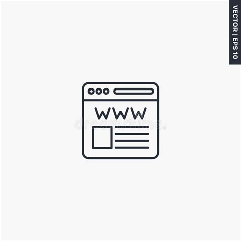 Web Page Linear Style Sign For Mobile Concept And Web Design Stock Vector Illustration Of