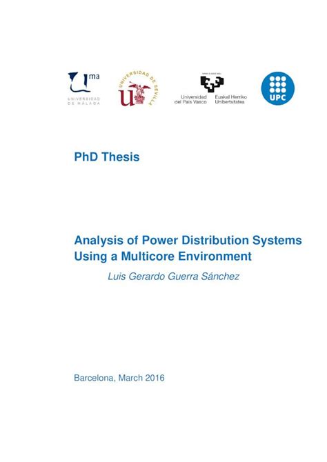 Pdf Phd Thesis Analysis Of Power Distribution Systems Using A