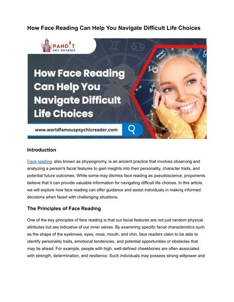 Ppt How Face Reading Can Help You Navigate Difficult Life Choices