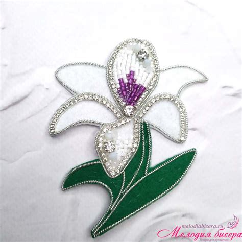 Брошь из бисера Лилия мастер класс с пошаговым фото