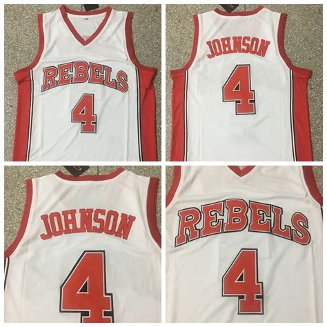 Unlv Rebels College Larry Johnson Jersey White Basketball University