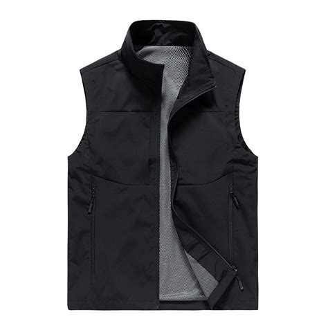 Work Jackets For Men Mens Drying Work Clothes Jacket Solid Color Stand Up Collar Zipper