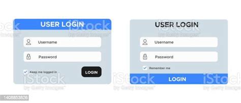 로그인 양식 벡터 아이콘 세트 등록 양식 및 로그인 양식 페이지 Ui 요소 가입서에 대한 스톡 벡터 아트 및 기타 이미지 가입서 개념 검증 Istock