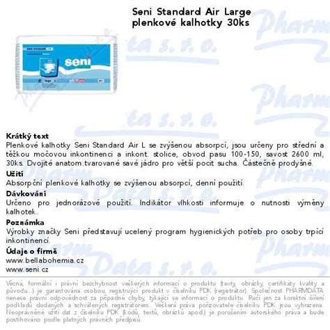 Seni Standard Air Large 30ks plenkové kalhotky | SOS lékárna online ...