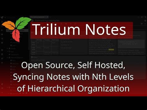 Free Video Trilium Notes Open Source Self Hosted Notes With Nth
