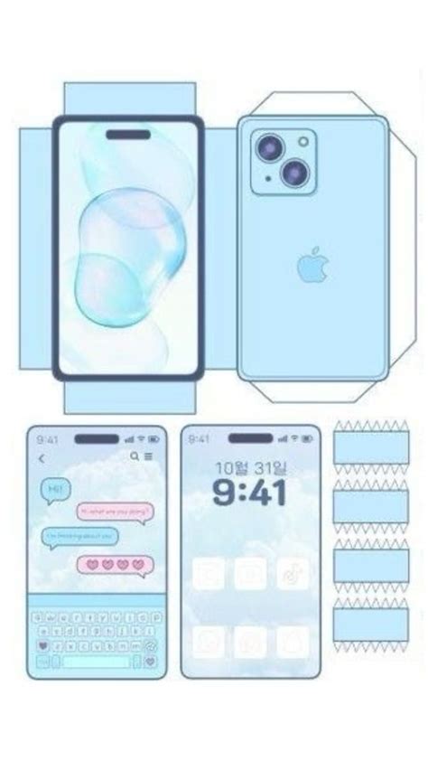Printable Paper Phone Template Grid Paper Printable