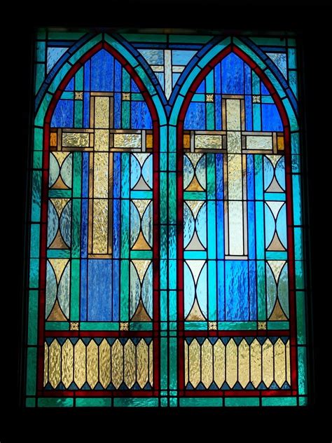Stained Glass Cross Background