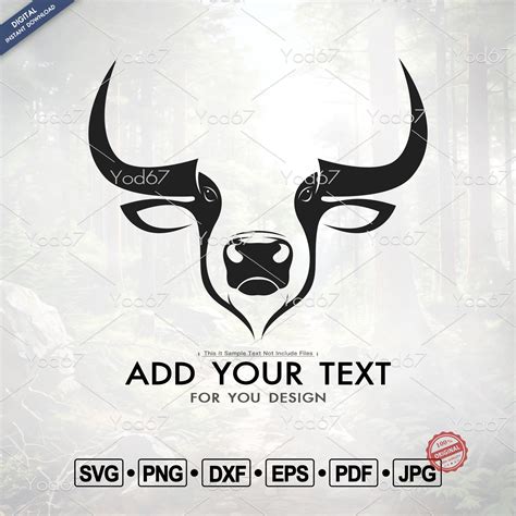 Bull Svg Png Bull Head Vector Clipart Design Eps Dxf Pdf Svg Files