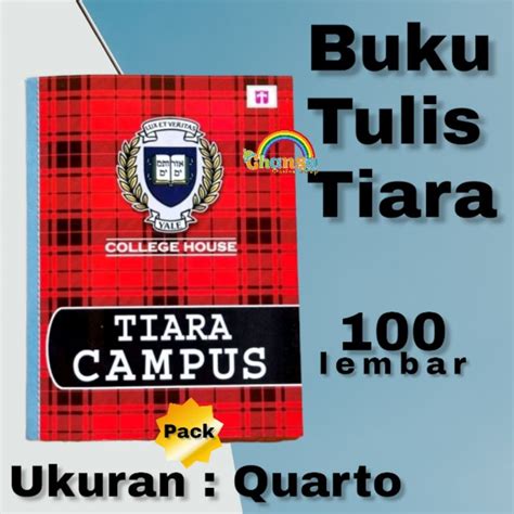 Jual Buku Tulis Tiara 100 Lembarukuran Qwarto Kecil Pack Shopee