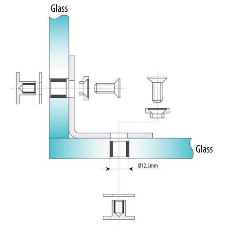 Angle Bracket Glass To Glass Fixings