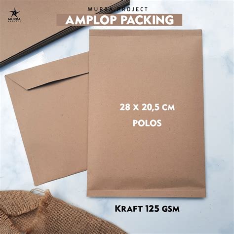 Jual Amplop Packaging Polos Isi Amplop Packing Uk X Cm Kraft Gsm Shopee Indonesia