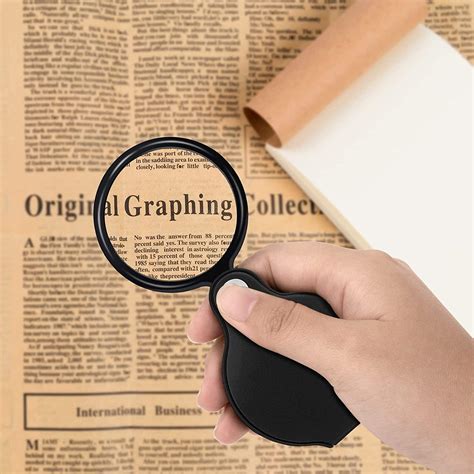 8 Packs 10x Mini Magnifying Glass Folding Pocket Magnifying Glass With