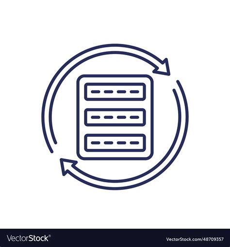 Server Backup Icon Line Royalty Free Vector Image