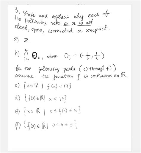 solved 3 state and explain why each of the following sets