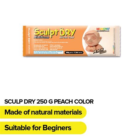 Jual Mungyo Official Sculp Dry Peach 250gr Air Dry Modelling Clay