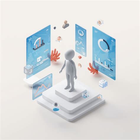 Free Business Performance Analytics Image Isometric Minimalist