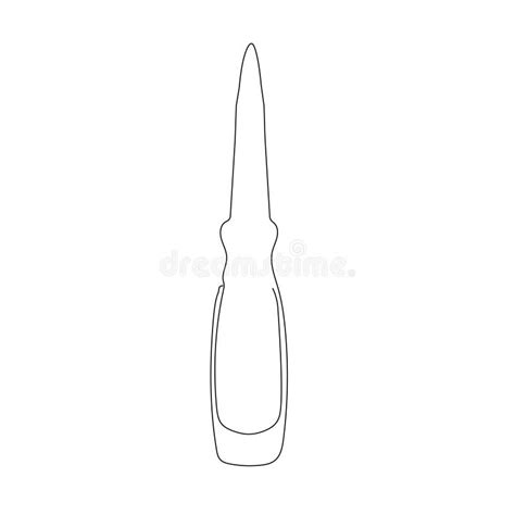 Continuous Line Drawing Of A Chisel Simple Flat Hand Drawn Style