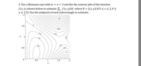 Solved 2 Use A Riemann Sum With M N 3 And The The