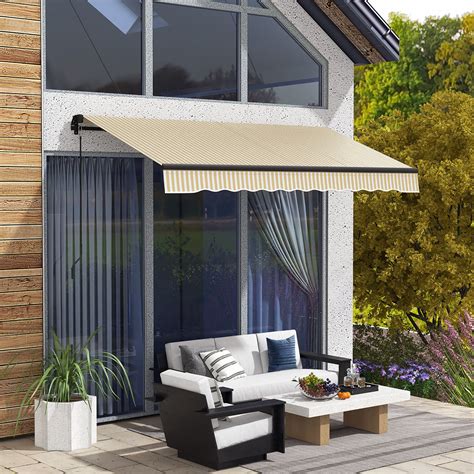 Junzc Outsunny 10 X 8 Retractable Awning Patio Awning Sunshade