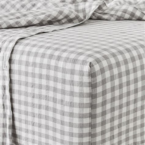 Vintage Washed Linen Small Grey Marle Sheet Separates Adairs