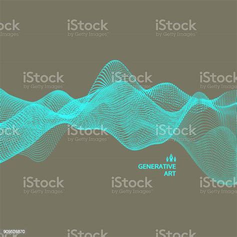 웨이브 배경입니다 추상적인 벡터 일러스트입니다 3d 기술 스타일입니다 도트 그림입니다 입자를 가진 네트워크 디자인입니다 0명에 대한 스톡 벡터 아트 및 기타 이미지 Istock