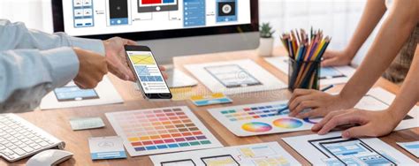 Creative Front End Developer Brainstorming Ui Design Scrutinize Stock