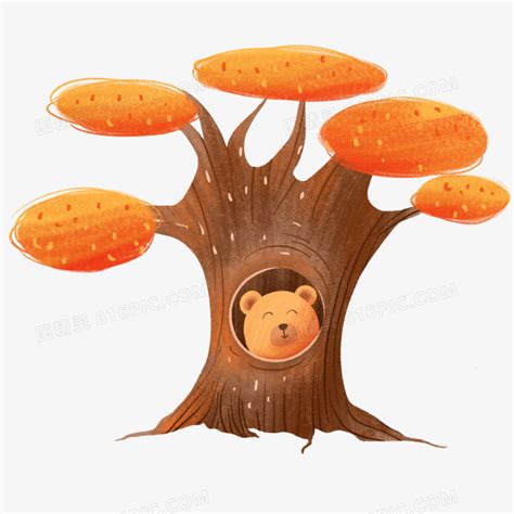 手绘插画风动物巢穴树洞免抠元素图片免费下载png素材编号1l0i9ymkr图精灵