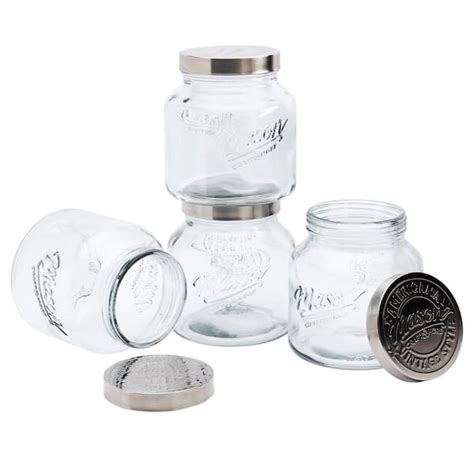 Mason Craft And More 4pc 22l European Glass Canister Set Ttu 88866 Ecm