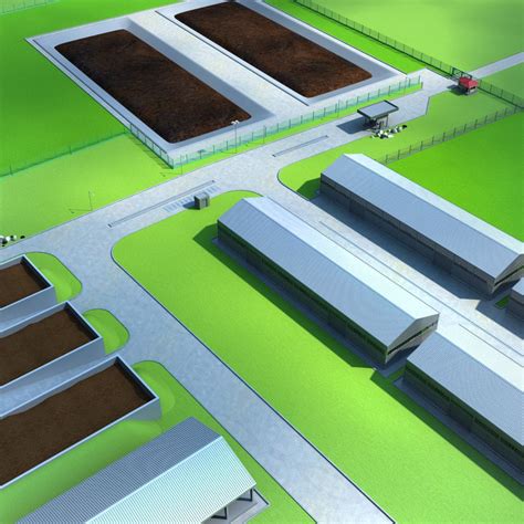 Dairy Farm 3d Model 154 Ma Obj Max Free3d