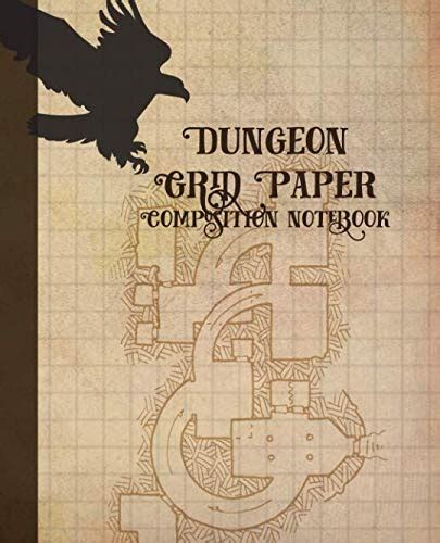 Dungeon Grid Paper Composition Book Blank Quad Rule Role Playing Games RPG Grid Paper