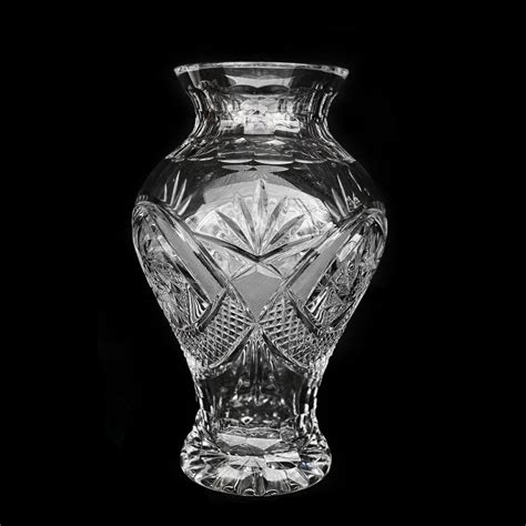 Vintage Czech Bohemian Cut Crystal Glass Vase Etsy