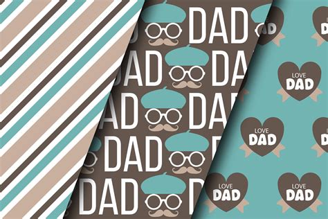 Fathers Day Seamless Pattern Dad Digital Papers By Creativestore