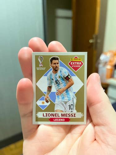 Figurinha Lionel Messi Dourada Extra Legend Mebuscar Brasil