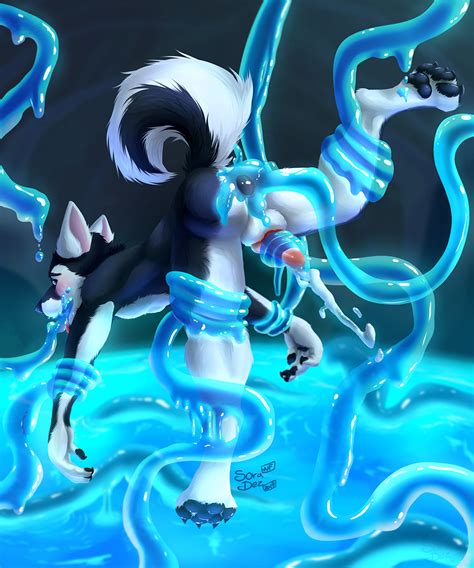 Rule 34 Anal Anal Sex Anus Black Fur Blue Eyes Blush Canine Fur Husky