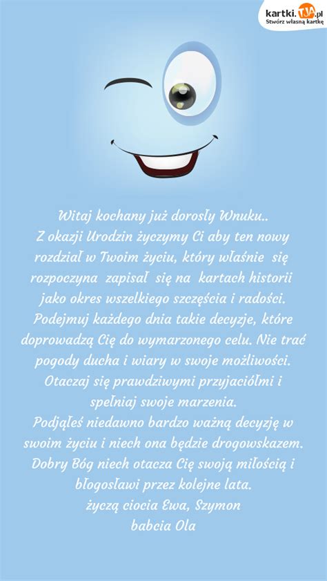 Z okazji Urodzin życzymy Ci aby ten nowy rozdział w Twoim życiu który