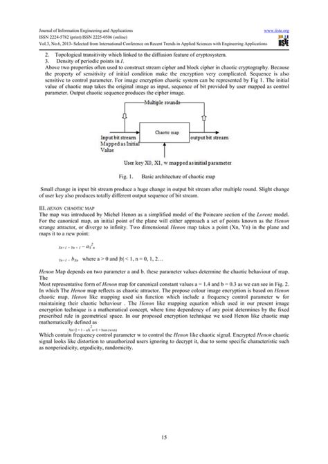 A New Approach Of Colour Image Encryption Based On Henon Like Chaotic Map Pdf