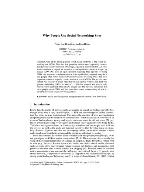 Why People Use Sns Pdf Social Networking Service Qualitative Research