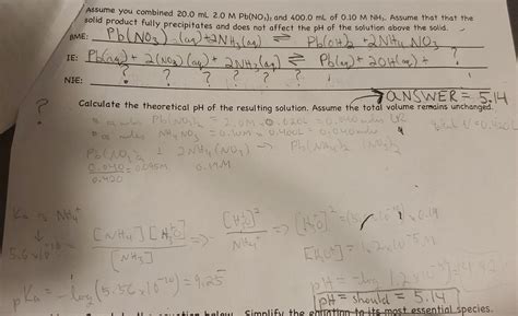 Solved Solid Product Fully Precipitates And Does Not Affect