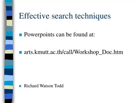 Ppt Effective Search Techniques Powerpoint Presentation Free