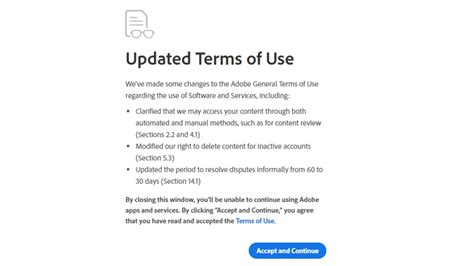 Solved Adobe Now Requires The Right To Acces Your Work Adobe Community