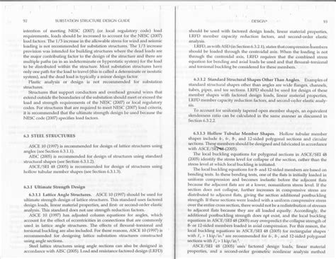 Leon Kempner Jr Editor Substation Structure Design Guide Asce
