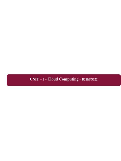 Unit 1 Ecm Notes Pdf Cloud Computing Parallel Computing