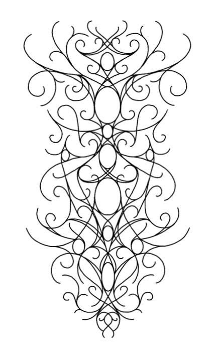 Intricate Tatting Pattern Drawing