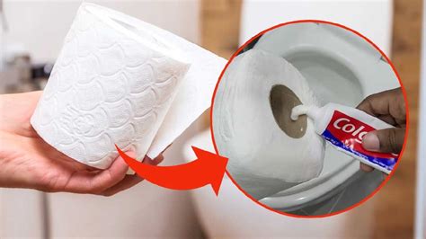 Dentifrice mettez en dans les toilettes Le résultat est tout