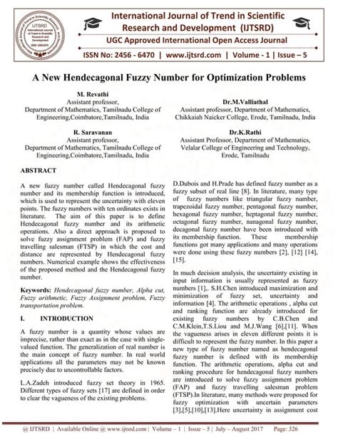 A New Hendecagonal Fuzzy Number For Optimization Problems Pdf