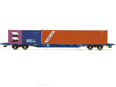 Hornby Oo R60224 Touax Kfa Intermodel Container Flat Wagon With Containers